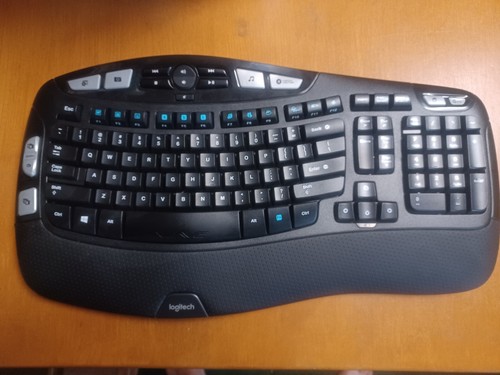 Logitech K350 Black Wave Unifying Wireless Keyboard w/ Unifying USB ...