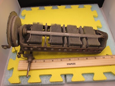 Vintage 4 Gang Air Variable Capacitor Approx 10" X 3.25" X 2". Heavy ...