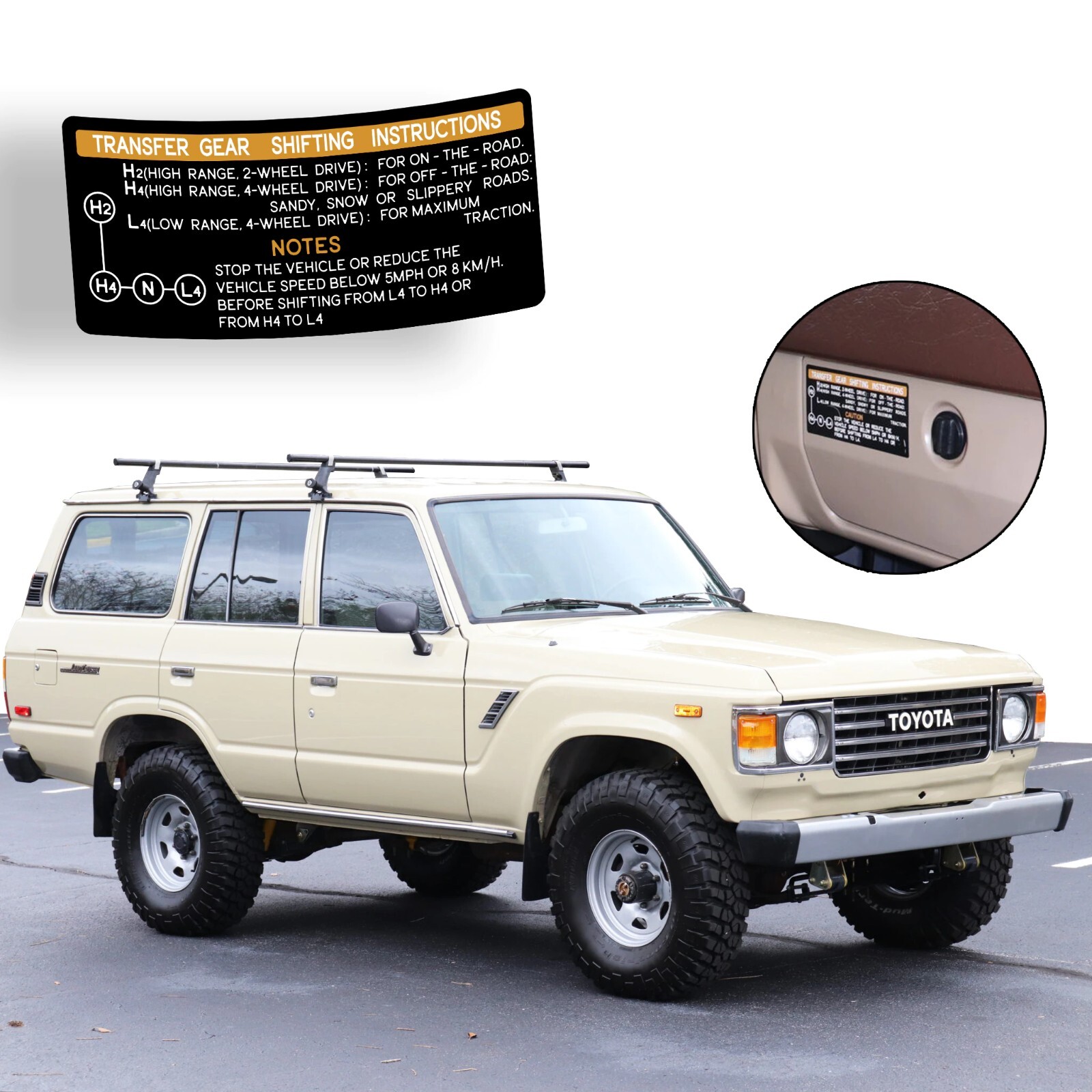Toyota Fj Series Glovebox Restoration Warning Caution Engine Stickers ...