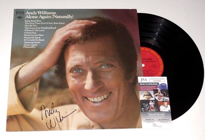 ANDY WILLIAMS AUTOGRAPHED ALBUM (ALONE AGAIN NATURALLY) - JSA COA! | eBay