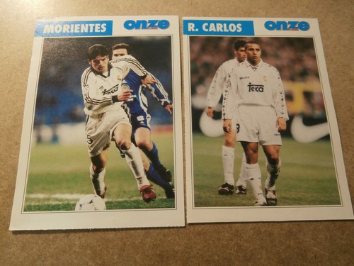 CARLOS, MORIENTES, MIJATOVIC, MADRID 3 FOOTBALL ROOKIE CARDS ONZE ...
