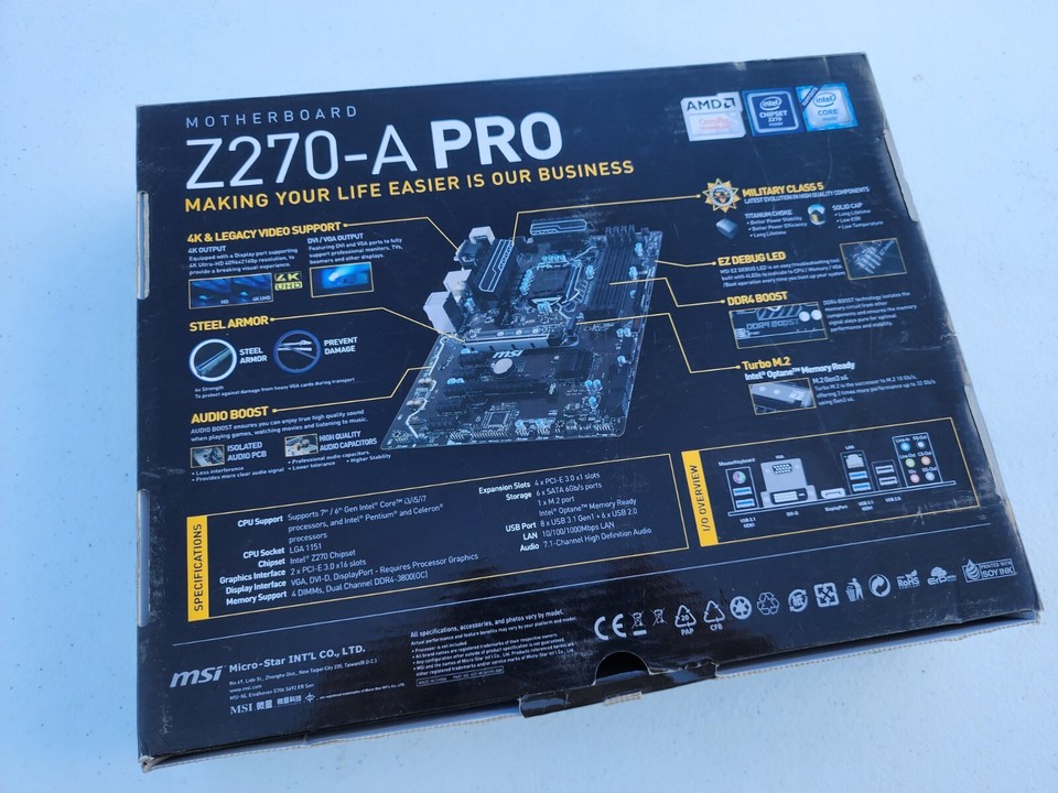 MSI Z270-A PRO LGA 1151 Intel Motherboard - ‎7A71-001R | eBay