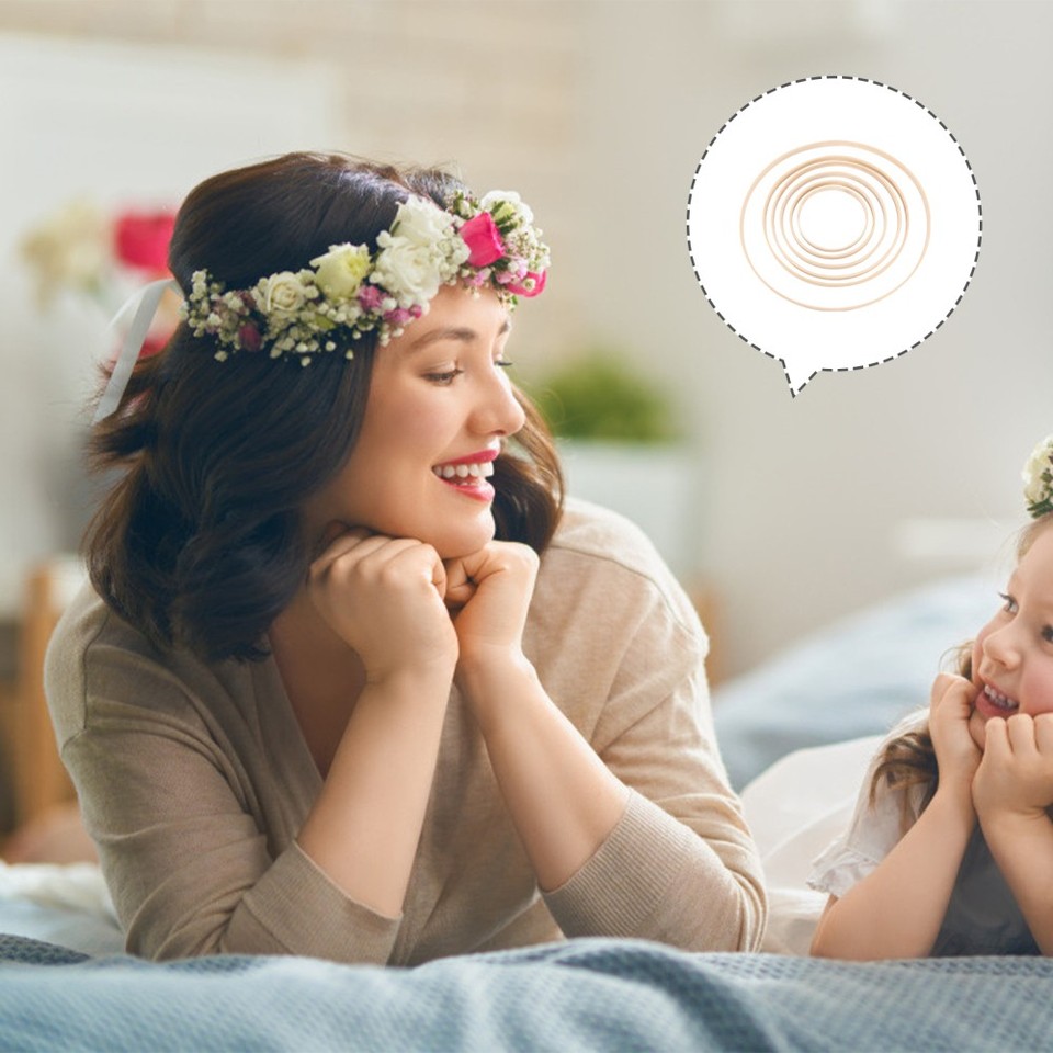 6pcs Bamboo Wreath Frame DIY Handiwork Frame DIY Bamboo Decor | eBay