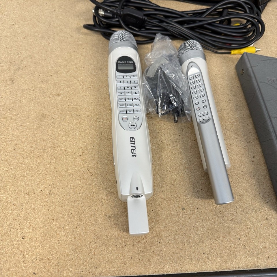 Magic Sing Enter Tech Karaoke Microphone w/ Tagalog Chip Charger Wires ...