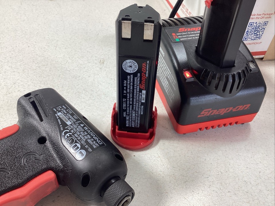 OEM Snap On CTS561 1/4" 7.2V Screw Driver Hex CTB5172 Batteries CTC572 ...