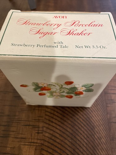 Avon Strawberry Porcelain Sugar Shaker and Perfumed Talc Set, Vintage ...