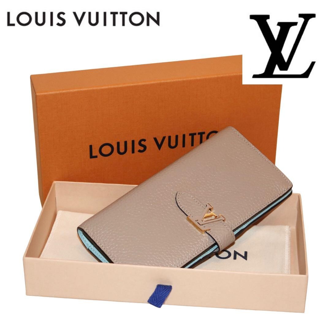 LOUIS VUITTON LV Vertical Long Wallet M81367 Taurillo… - Gem