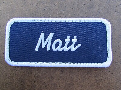 Name Matt Patch Embroidered uniform patch New | eBay