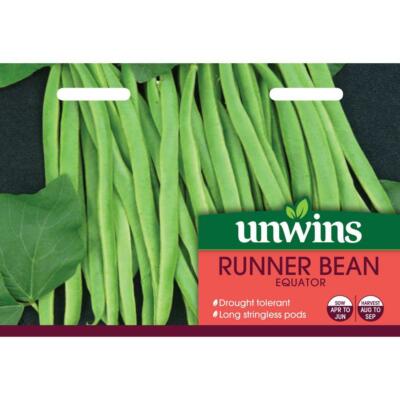 Unwins Grow Your Own At Home Tasty Vegetable - Runner Bean Equator ...