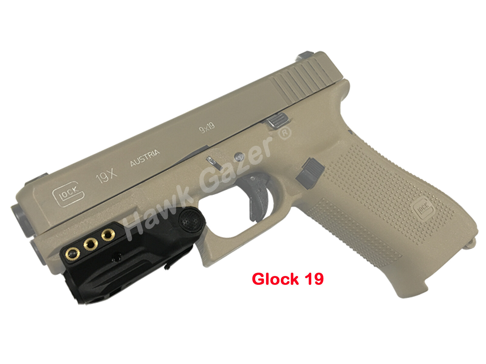 HAWK GAZER LG-9 Low Profile Green Laser for Pistol Handgun Gun, USB ...