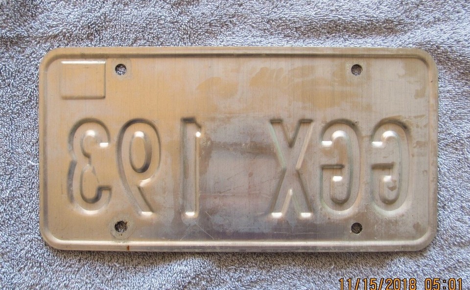 1994 Shawnee County Kansas License Plate #GGX-193 Passenger Chevy Man ...