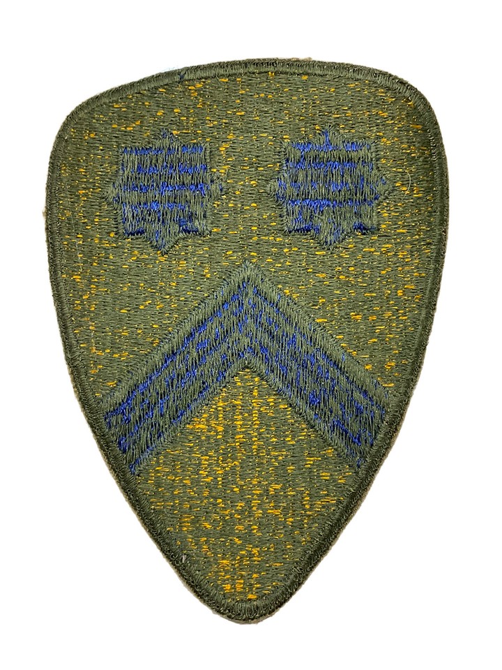 Original WWII U.S. ARMY 2nd CAVALRY DIVISION GREEN BACK CUT EDGE COLOR ...
