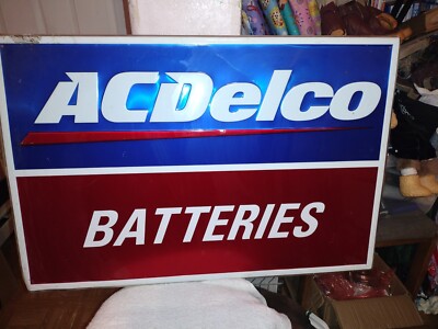 AC Delco Sign Batteries Gas Oil Garage Wall Decor Parts Tools Bar Pub ...