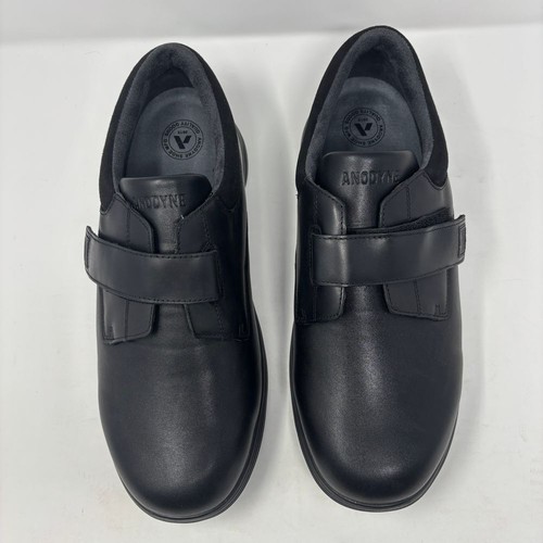 Anodyne Shoes Men's 12 Extra Wide Black Leather Casual Comfort Stretch ...