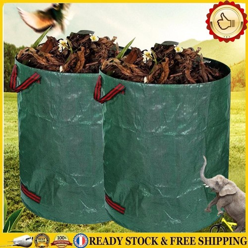 Foldable Garden Waste Bag Large Capacity Leaf Grass Container for Lawn ...
