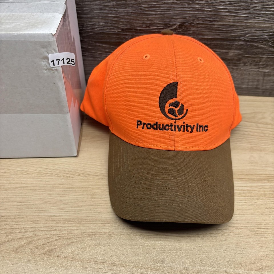 Productivity Inc Hat Cap Strap Back Mens Orange Brown Richardson Model ...