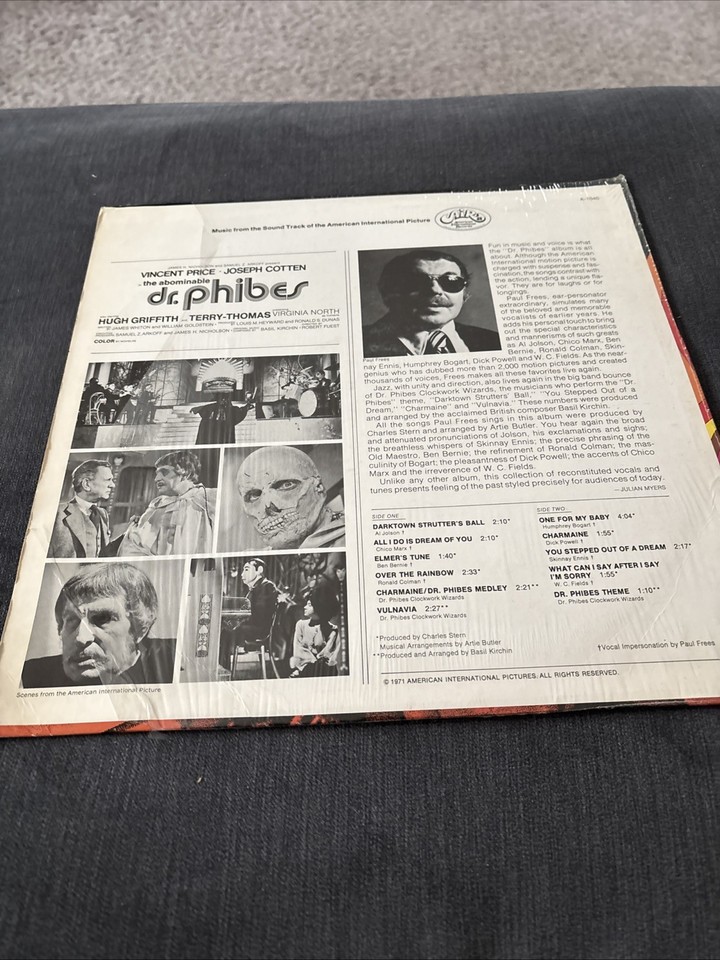 Dr Phibes Soundtrack Vinyl | eBay Australia