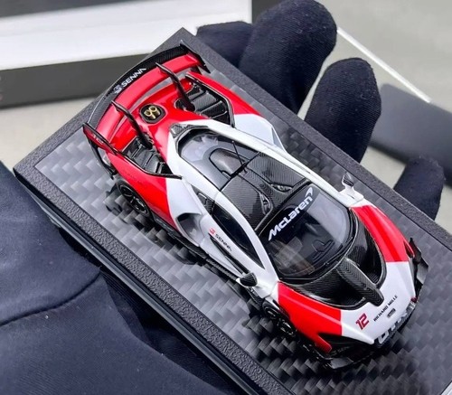 LCD 1:64 Red White Senna GTR McLaren #12 Sports Model Diecast Metal Car ...