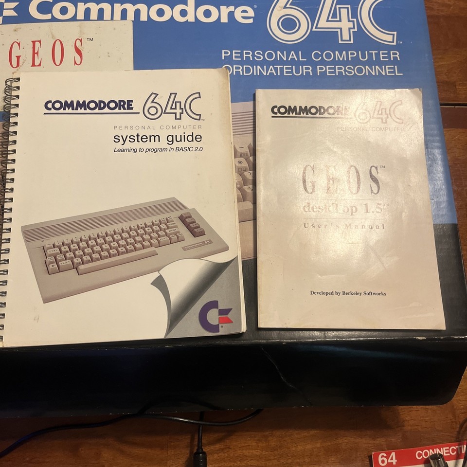 Commodore 64 64C C64 Vintage Computer In Box Tested Working GEOS No ...
