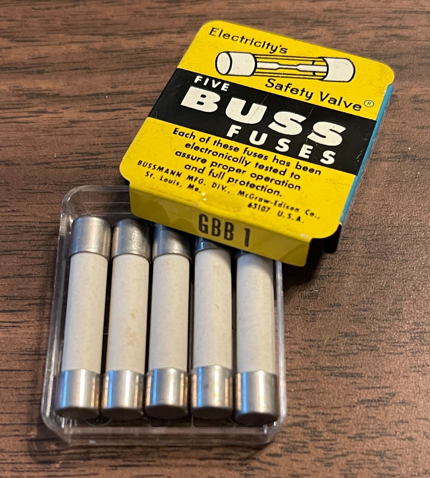 Bussmann Buss Fuses GBB 1 - Pack of Five Fuses NOS | eBay