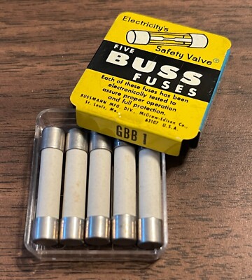 Bussmann Buss Fuses GBB 1 - Pack of Five Fuses NOS | eBay