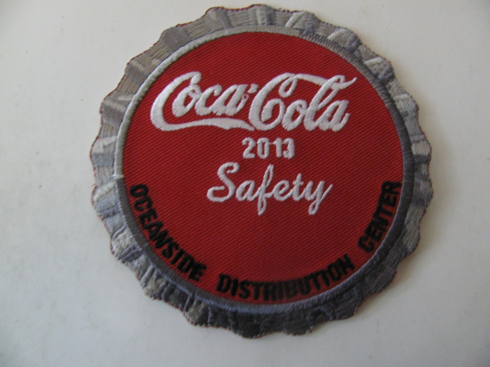 COCA COLA Safety Oceanside Distr Center Patch Iron On Rare 3.5” Free ...