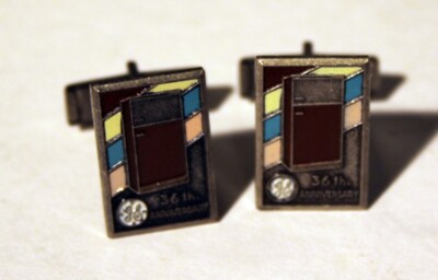 Vintage General Electric GE Cufflinks 36th anniversary, fridge | eBay