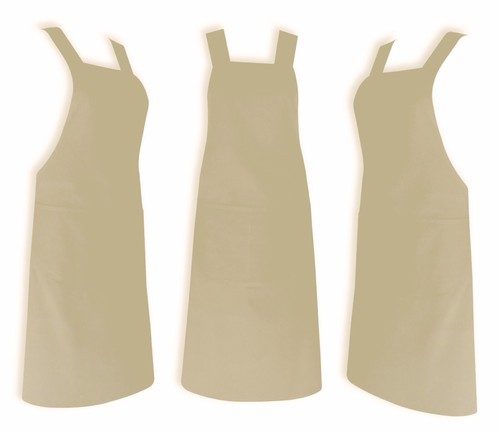 Beige Chef Apron, 100% Cotton Catering Cooking Professional Quality | eBay