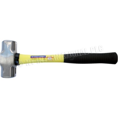 3LB MINI LUMP SLEDGE HAMMER FIBREGLASS SHAFT & RUBBER GRIP HANDLE ...