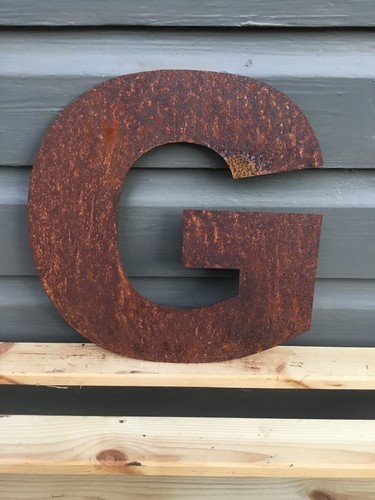 10 Inch rusty metal letters and numbers shop sign home COMBINED POSTAGE ...