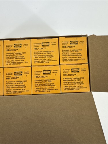 LOT OF 10 NIB HUBBELL HBL4720C TWIST LOCK PLUGS 15A, 125V HBL 4720C | eBay