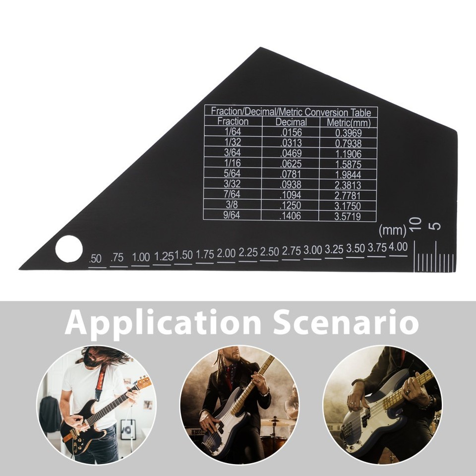 Guitar Fretboard Ruler String Action Gauge Electric Measuring Tool ...