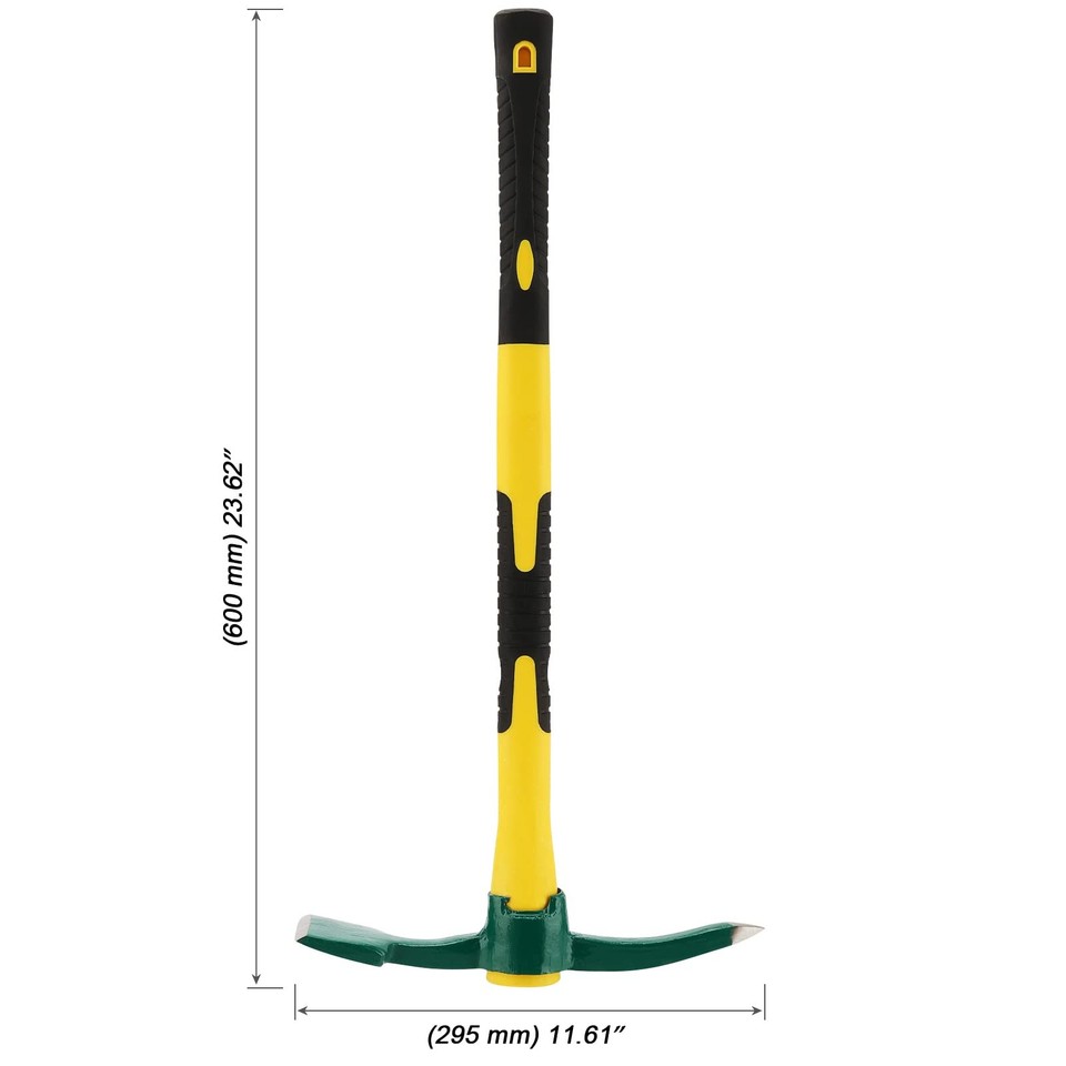 24 Inch Large Pick Mattock Hoe, Garden Pick Axe Forged Steel Weeding ...