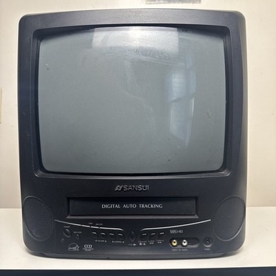 SANSUI COM3101B 13” TV VCR Combo Player-No Remote- Retro Gaming- TESTED ...
