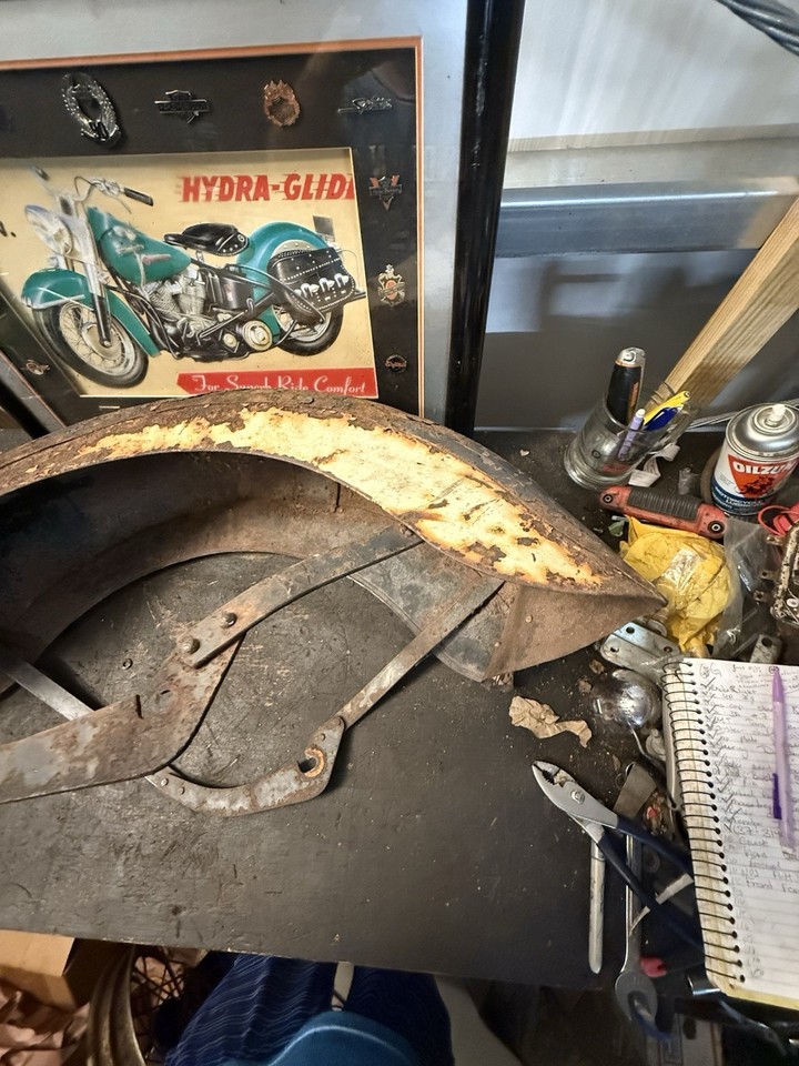 Harley Davidson OEM Panhead Knucklehead Flathead Springer Front Fender ...