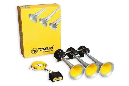 BASURI® Musical Air Horn INDIA-16 Super Loud Melodies (Sounds) 3 Pipe ...