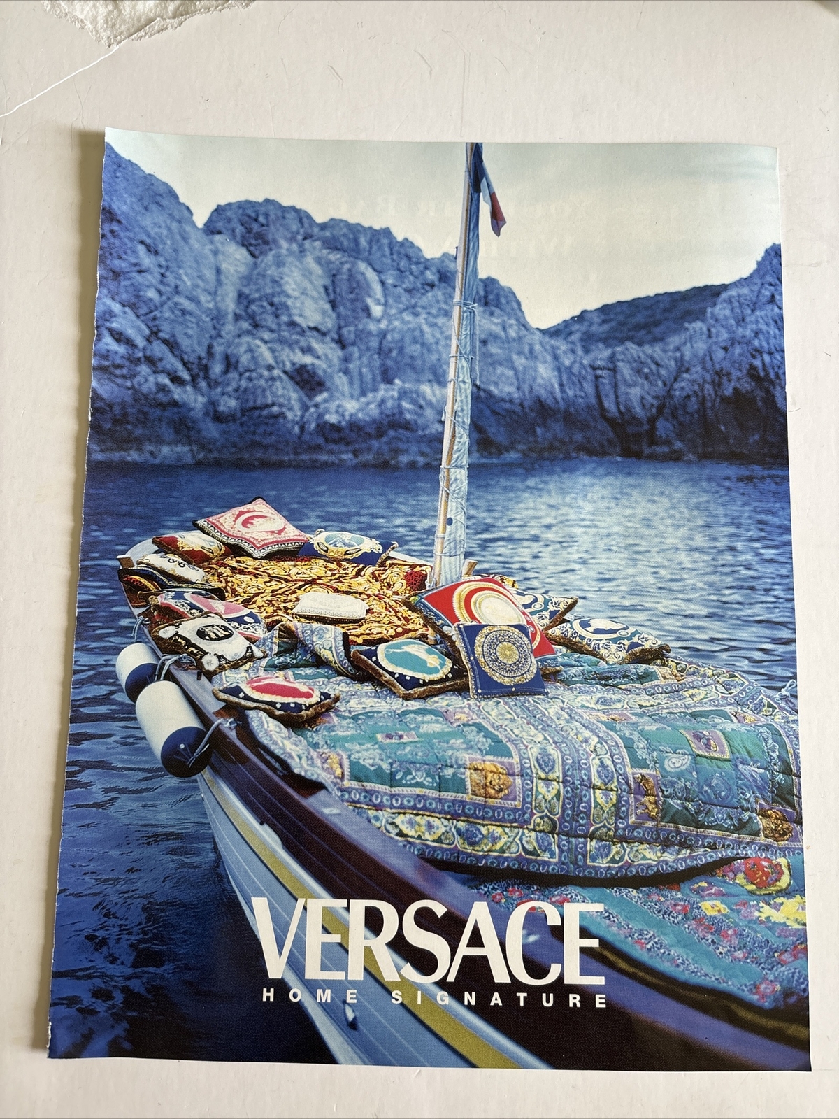 1995 Versace: Home Signature Boat Pillows Vintage Magazine Print Ad | eBay