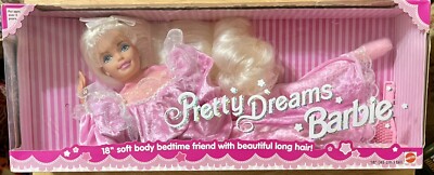NEW RARE Pretty Dreams Barbie 18” Soft Body Doll 1995 NIB | eBay