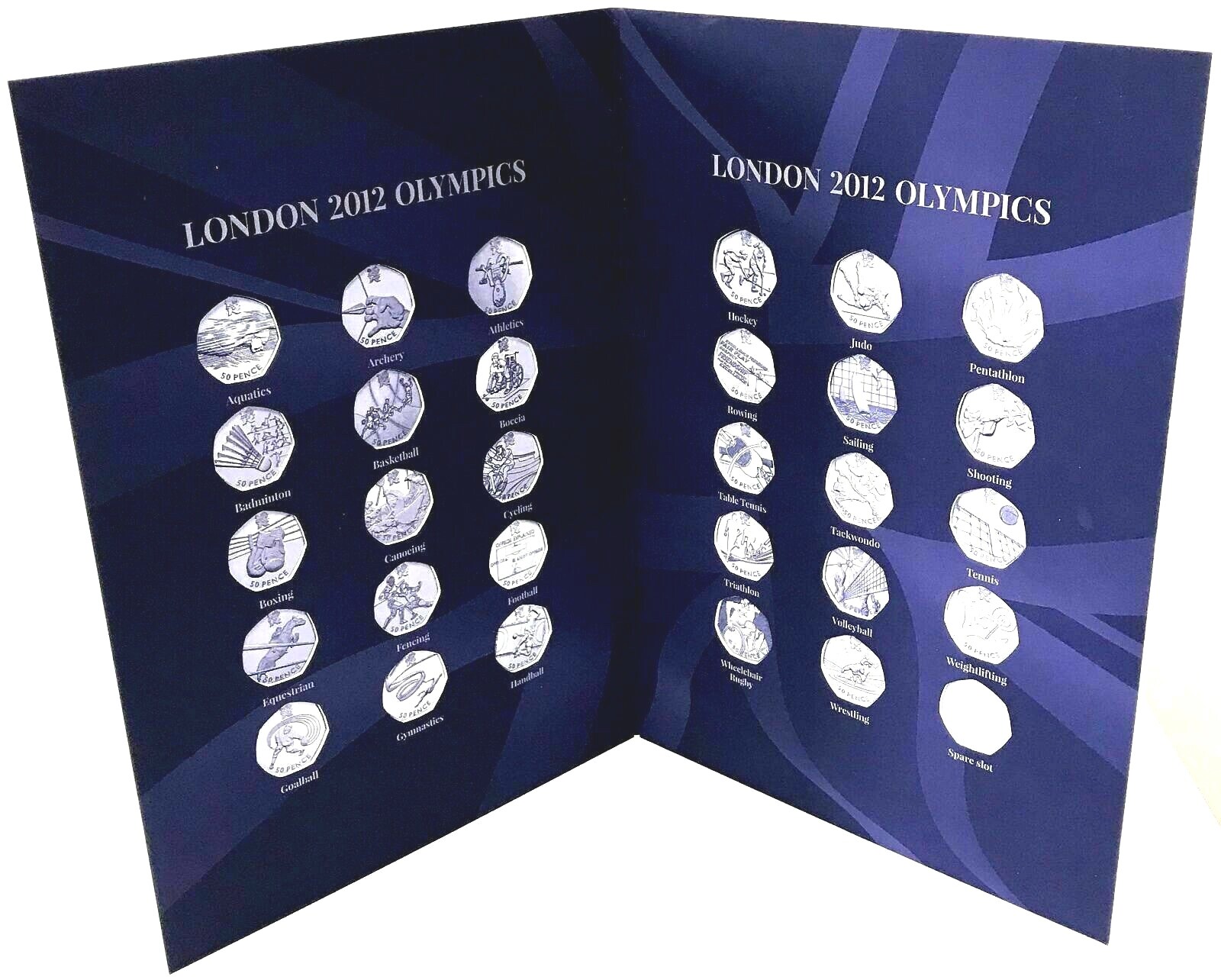 2012 London Olympic Games 50p Collectors album for 30 Coins Number 1 ...
