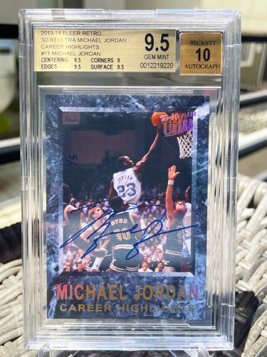 2013-2014 Fleer Ultra Retro Michael Jordan Career Highlights Auto 1/5 ...