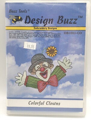 Buzz Tools Design Buzz EMBROIDERY Designs Colorful Clowns db1003 cd ...