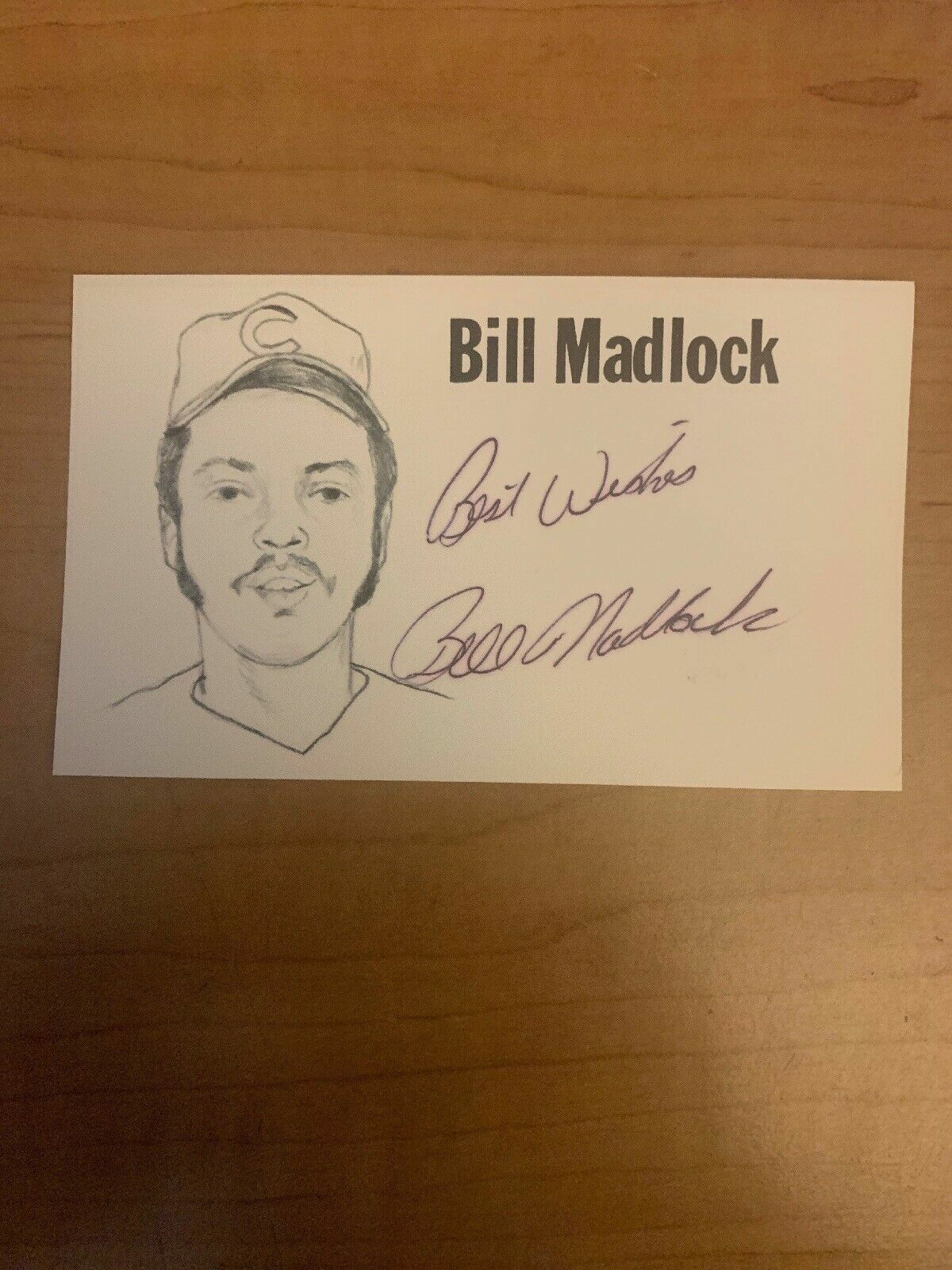 BILL MADLOCK - BASEBALL - AUTOGRAPH SIGNED - INDEX CARD - AUTHENTIC ...