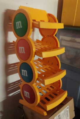 Vintage M+M'S YELLOW STORE DISPLAY 4 SHELVES COLORFUL! Grab your ...