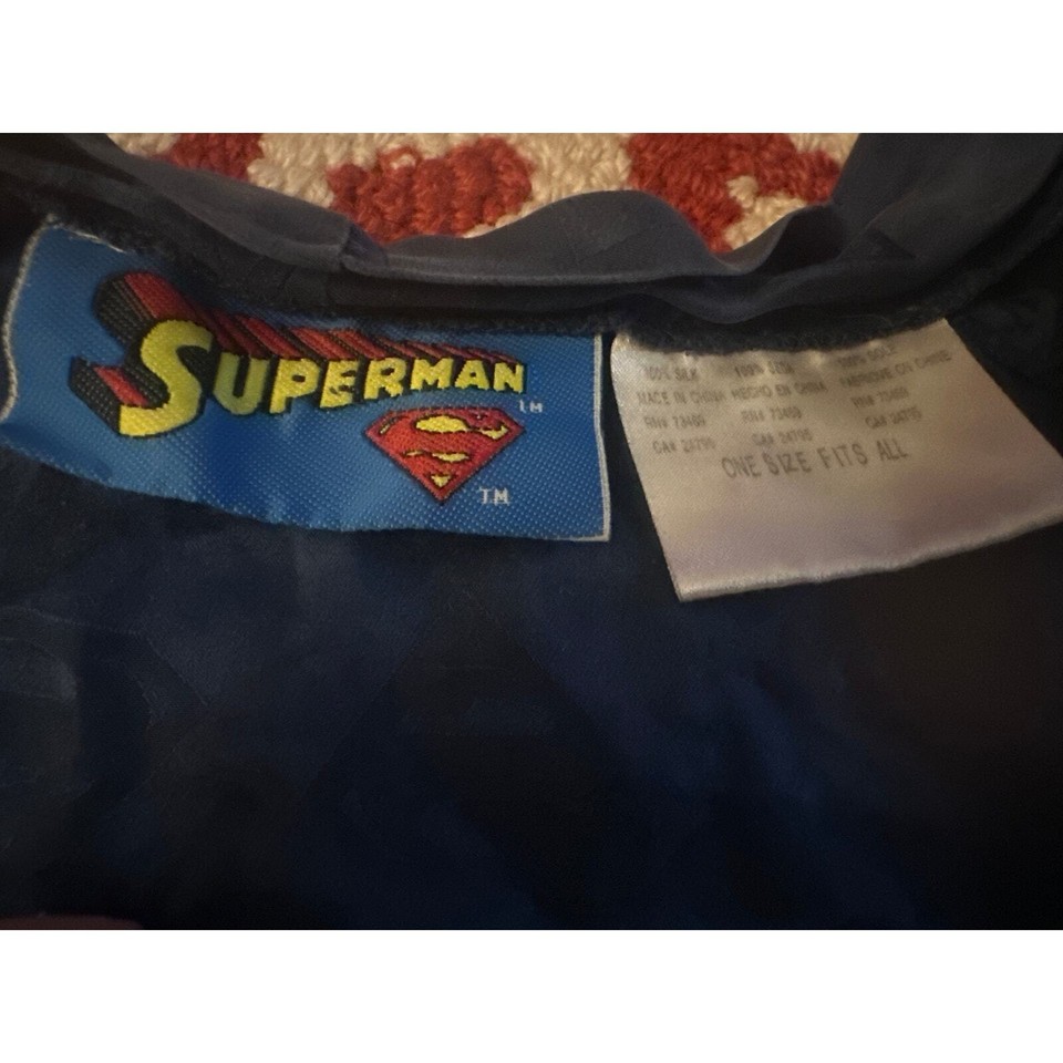 Vintage Men OS 1999 DC Comics Superman Blue 100% Silk Wrap Long Robe ...