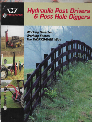 WORKSAVER POST DRIVERS POST HOLE DIGGER FRONT LOADER SKID STEER HPD ...