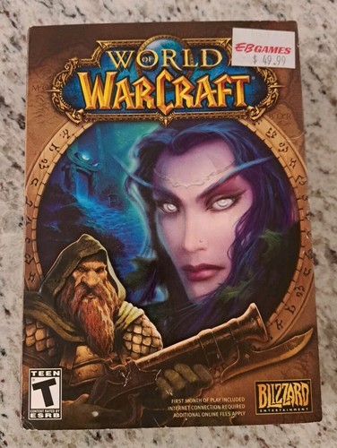 World of Warcraft PC/MAC Game DVD ROM by Blizzard Entertainment 2004 ...