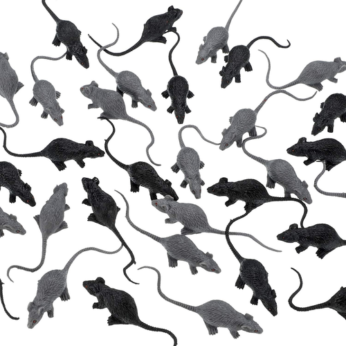 36 Pieces Realistic Mouse Fake Mouse Plastic Mini Rats for Halloween ...