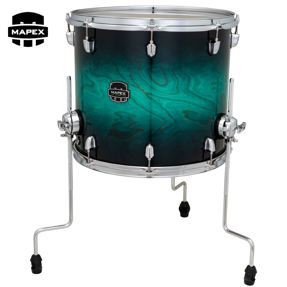 Mapex Saturn VI Maple/Walnut 18" x 16" Floor Tom Marine Teal Burst ...
