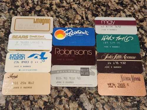 Lot of Vintage Credit Cards Saks Neiman Lord Taylor May Sear Iveys ...