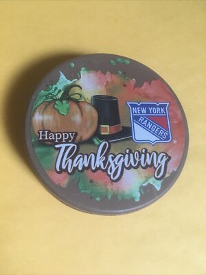 NY RANGERS Happy Thanksgiving NIGHT HOCKEY PUCK MSG NHL EDITION New ...